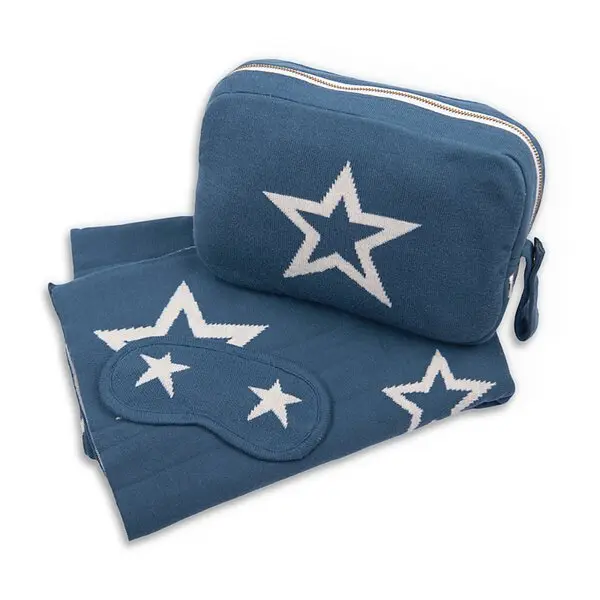 PINK LEMONADE Star Travel Throw Blanket - Blue