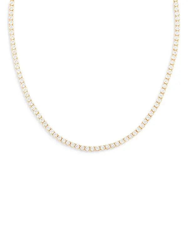 Shashi Cubic Zirconia Tennis Necklace - Gold