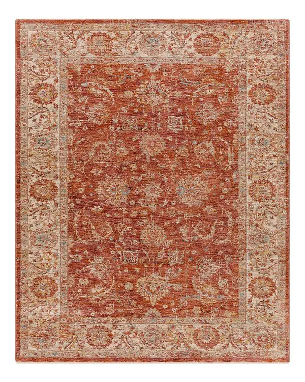 LIVABLISS Mirabel Mbe 2307 Area Rug, 5' X 7'5 - Brick Red/dusty Pink