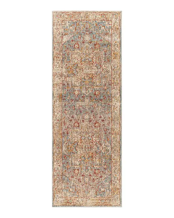 Livabliss Mirabel Mbe 2310 Runner Area Rug, 2'7 X 10 - Mist/red