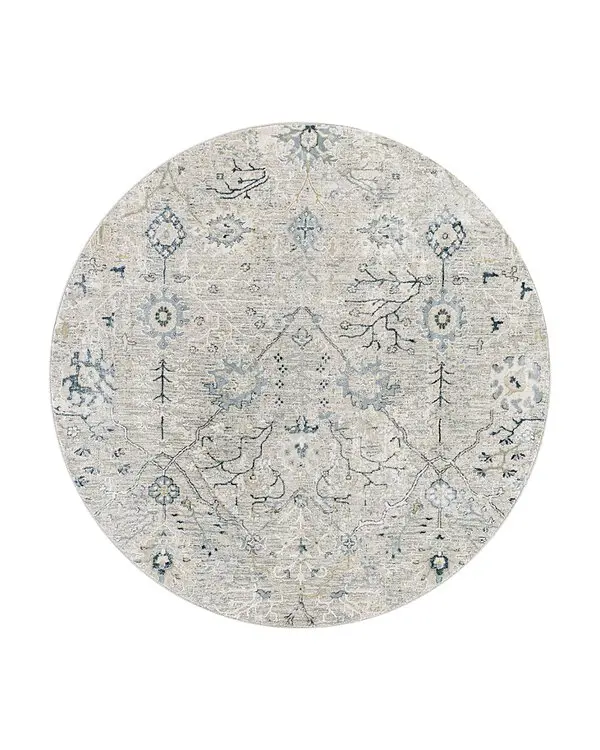 LIVABLISS Brunswick Bwk-2311 Round Area Rug, 6'7 X 6'7 - Ivory/mist