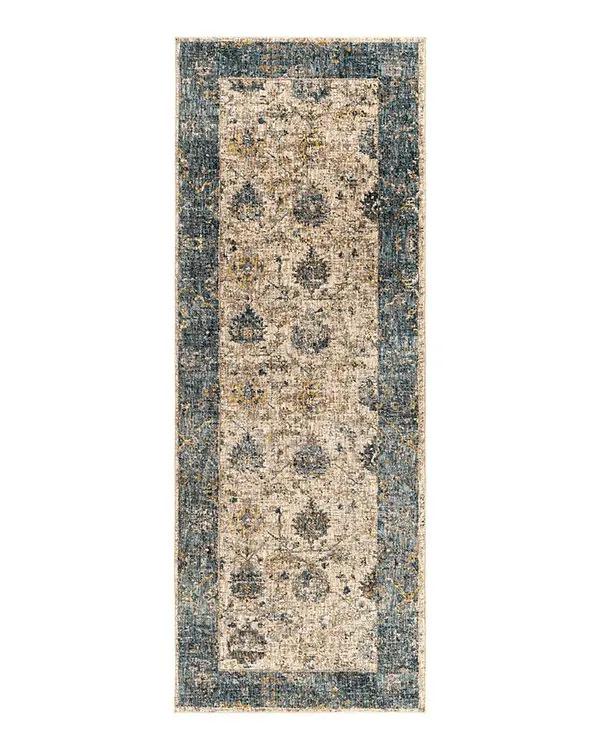 Livabliss Mirabel Mbe-2313 Runner Area Rug, 2'7 X 7'3 - Blue/tan