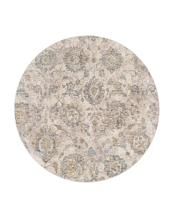 Livabliss Mirabel Mbe-2316 Round Area Rug, 5'3 X 5'3 - Tan/mist