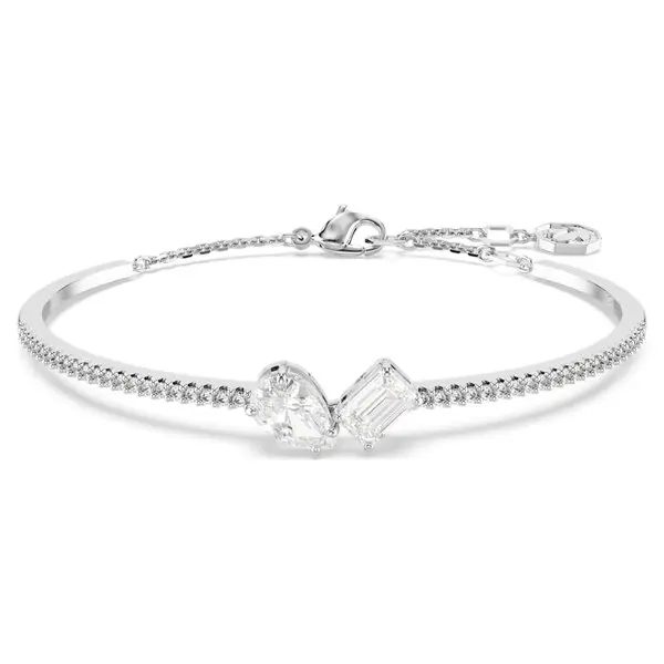 SWAROVSKI Mesmera Bangle With Interconnecting Heart-shaped Zirconia - White