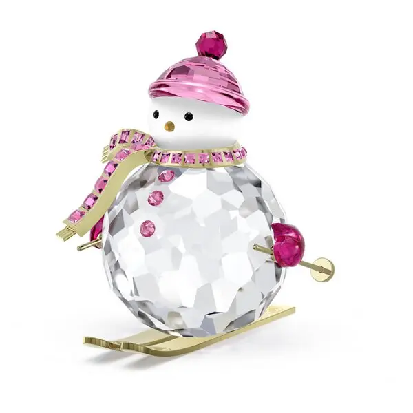 SWAROVSKI Holiday Cheers Dulcis Snowman - Pink