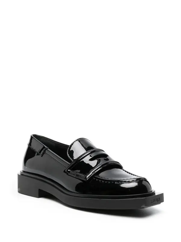 3JUIN Viola Patent Leather Loafers - Black