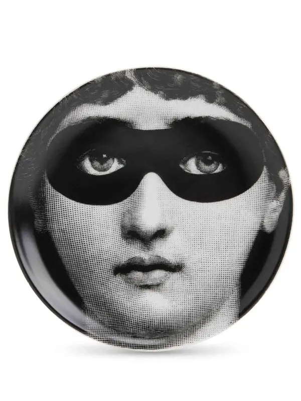 FORNASETTI Bandit Print Coaster - Black