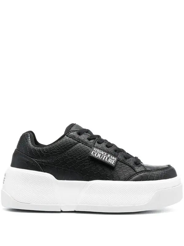 Versace Logo Sneakers In Black - 55% Off | Editorialist display picture 3