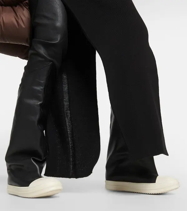 Rick Owens Oblique Over-the-knee Leather Boots - Black