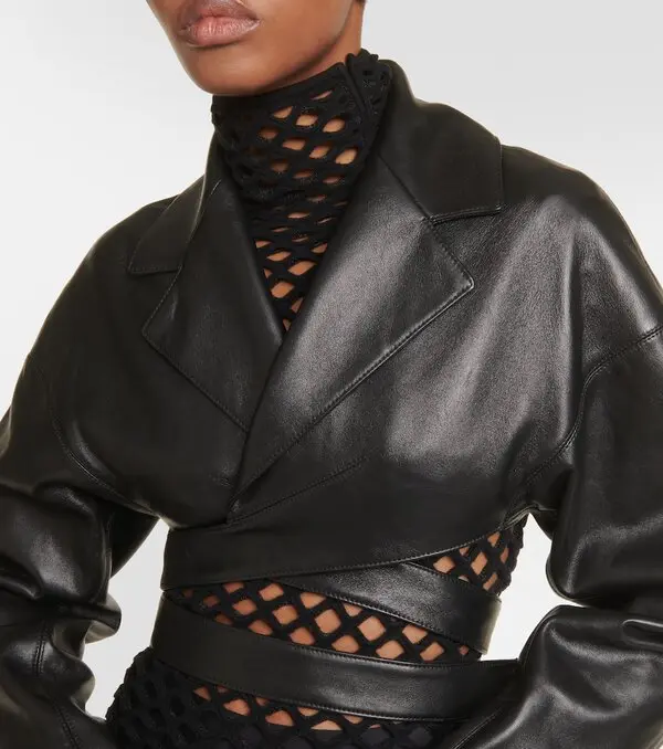 Alaïa Cropped Leather Jacket