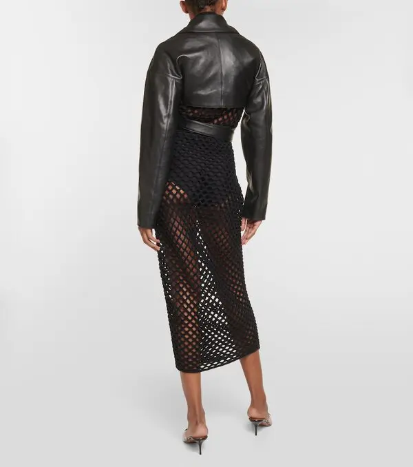 Alaïa Cropped Leather Jacket