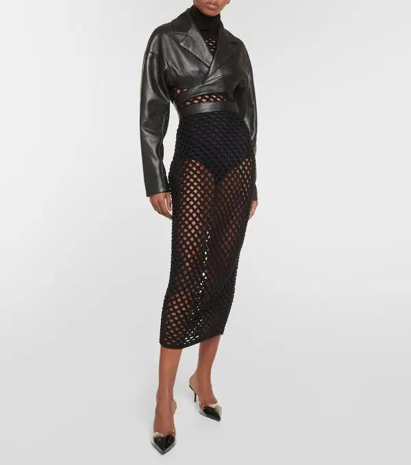 Alaïa Cropped Leather Jacket