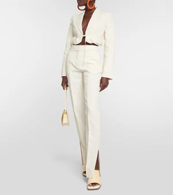 Jacquemus La Croissant Linen-blend Jacket