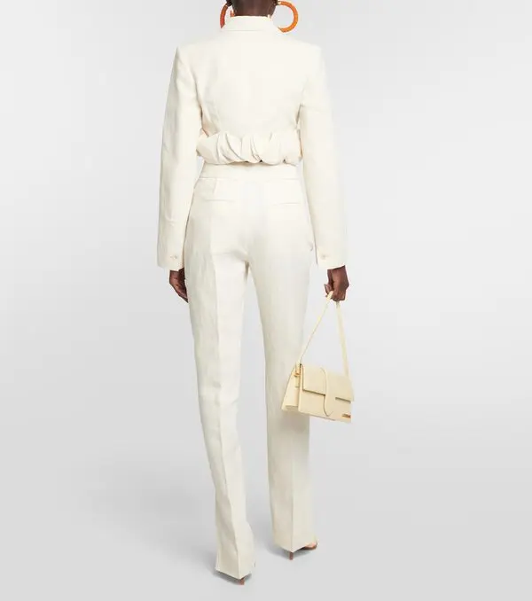 Jacquemus La Croissant Linen-blend Jacket