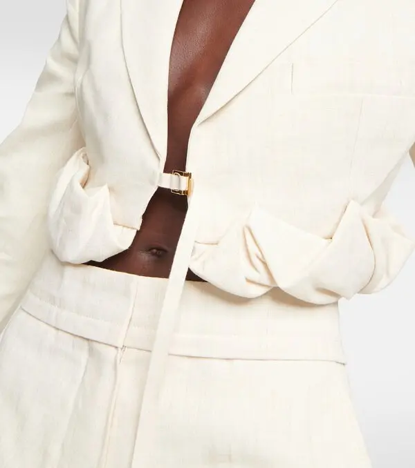 Jacquemus La Croissant Linen-blend Jacket