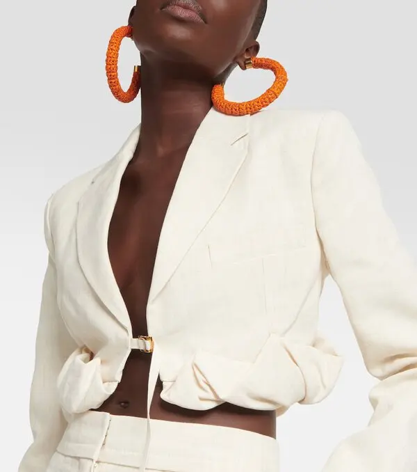 Jacquemus La Croissant Linen-blend Jacket