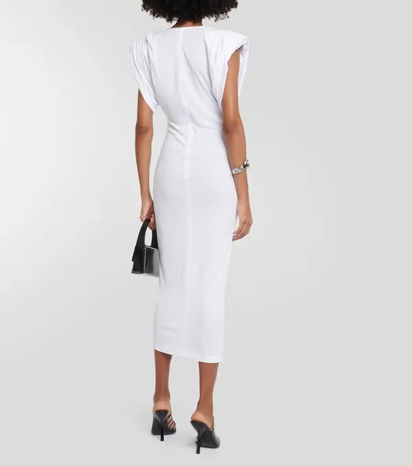 Wardrobe.NYC Ruched Jersey Midi Dress