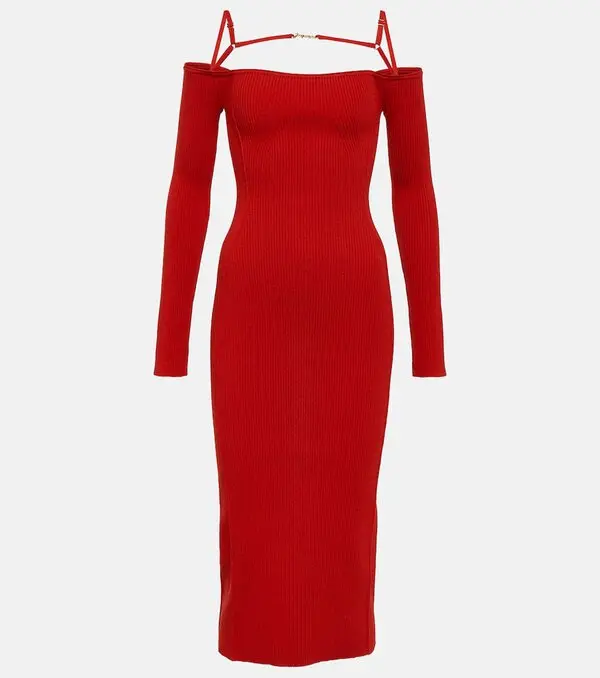 Jacquemus La Robe Sierra Midi Dress - Red
