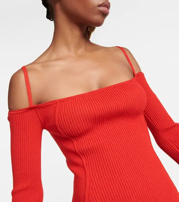 Jacquemus La Robe Sierra Midi Dress - Red