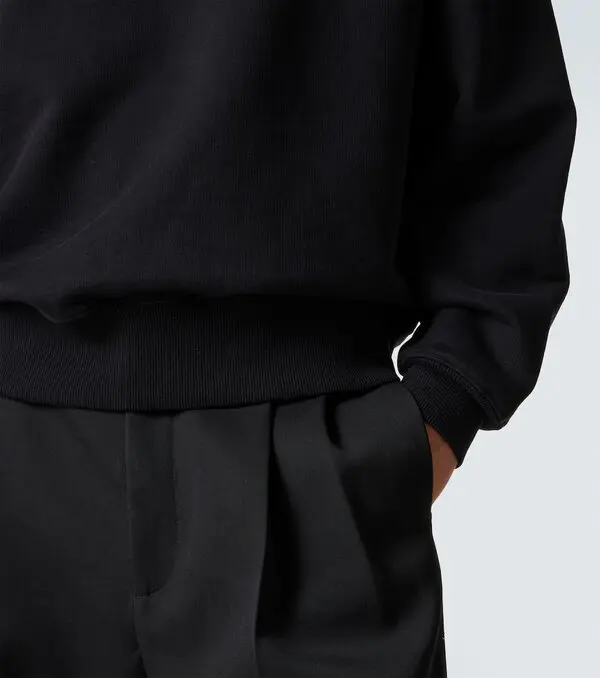 AMI Paris De Cœur Cotton Jersey Sweatshirt - Black