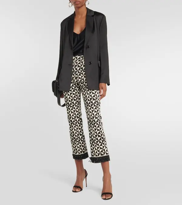 Max Mara Nereo Printed Cropped Pants