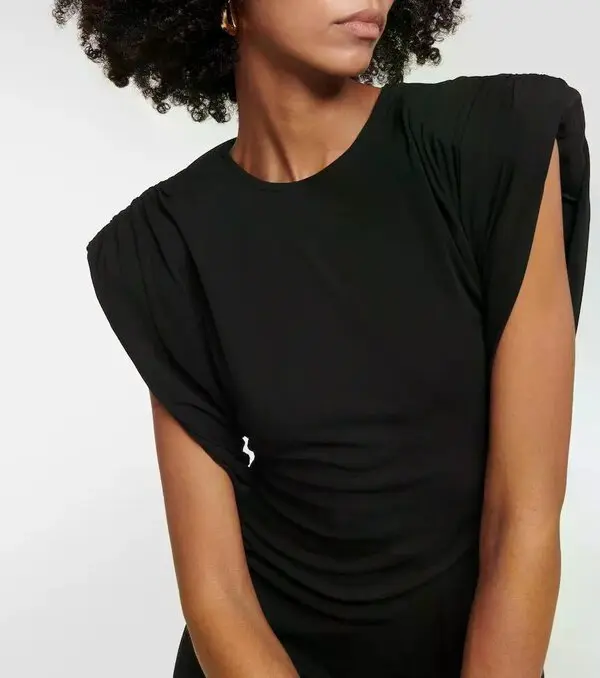 Wardrobe.NYC Ruched Jersey Mini Dress