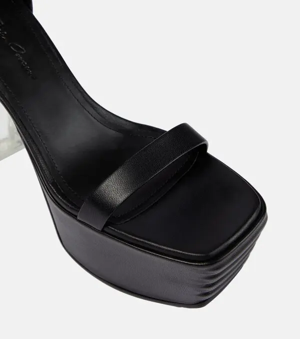 Rick Owens Minimal Grill Platform Sandals - Black