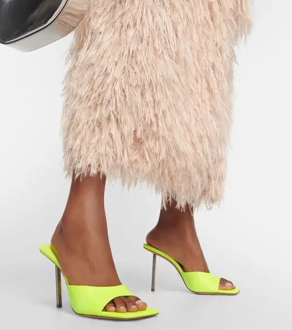 Amina Muaddi Laura Leather Mules