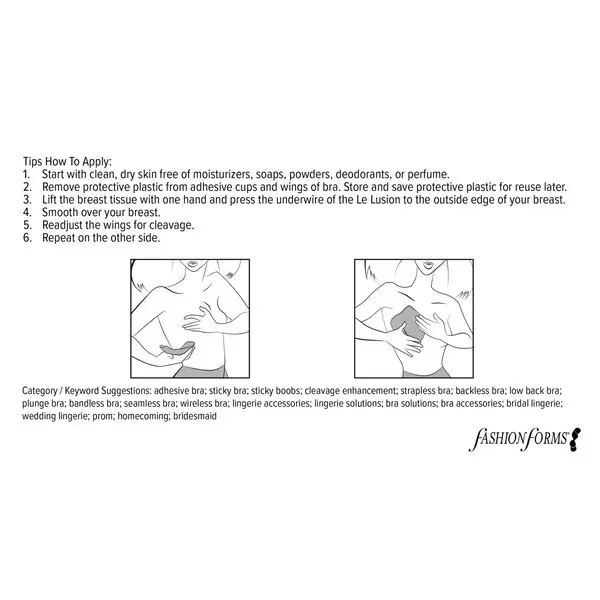 Fashion Forms Le Lusion Plunging Backless Adhesive Bra