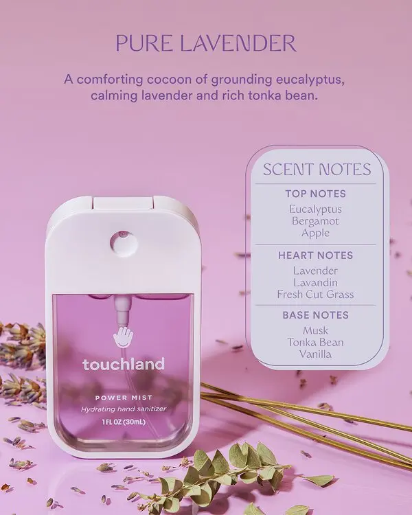 TOUCHLAND Power Mist Hydrating Hand Sanitizer 1 Oz., Aloe You