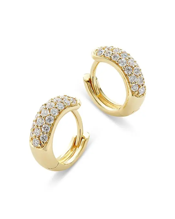 Bloomingdale'S Diamond Mini Pave Hoop Earrings 0.35 Tcw - Gold