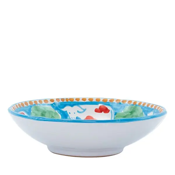 VIETRI Campagna Mucca Coupe Pasta Bowl - Blue