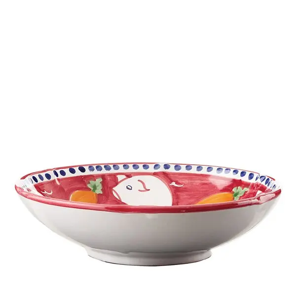 VIETRI Campagna Porco Coupe Pasta Bowl - Red