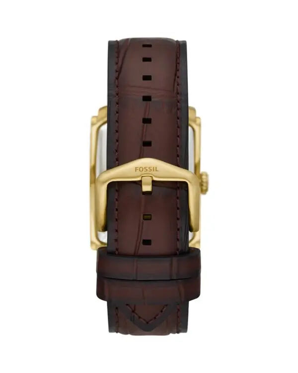 Fossil Carraway 30mm X 42mm Watch - Silver/brown