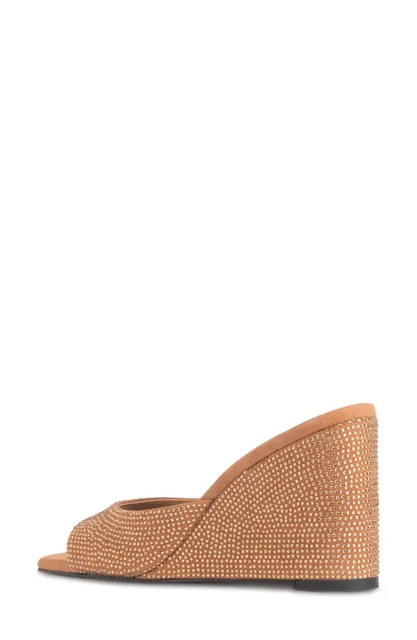 BLACK SUEDE STUDIO Paloma Crystal Wedge Sandal