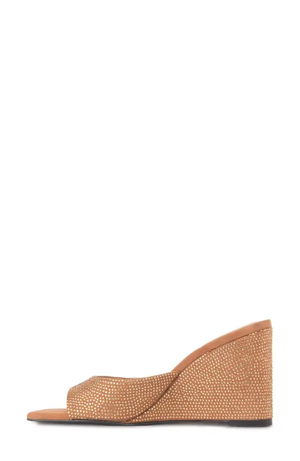 BLACK SUEDE STUDIO Paloma Crystal Wedge Sandal