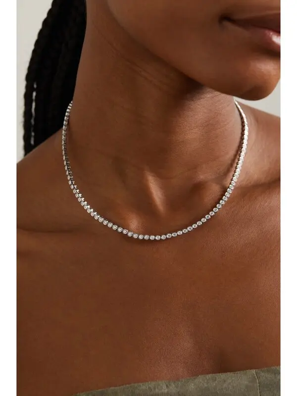 De Beers 18-karat White Diamond Necklace