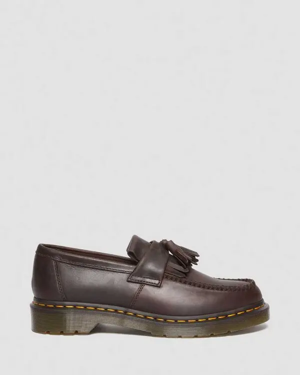 Dr. Martens Adrian Crazy Horse Leather Loafers - Brown