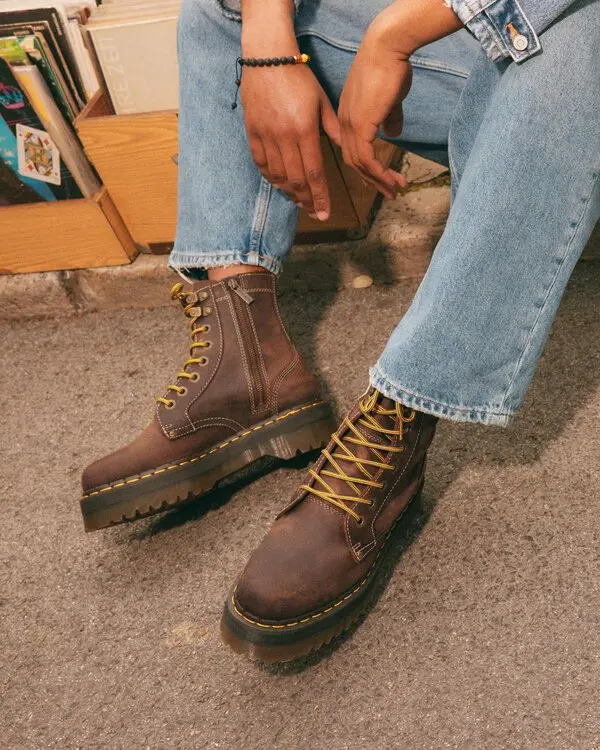 Dr. Martens Jadon Crazy Horse Platform Boots