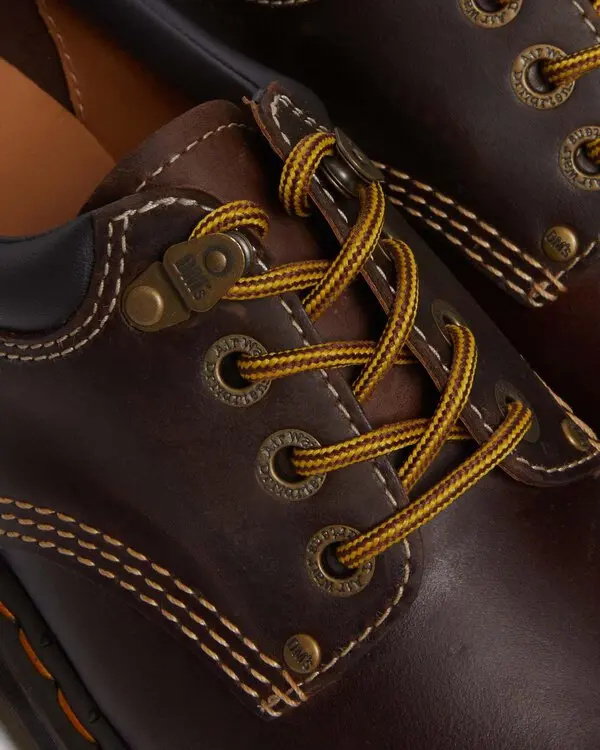 Dr. Martens 8053 Crazy Horse Leather Platform Shoes - Brown
