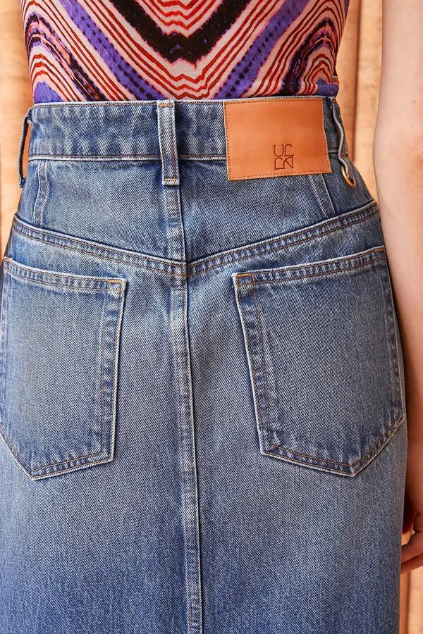Ulla Johnson The Bea Skirt - Danube Medium Indigo Wash
