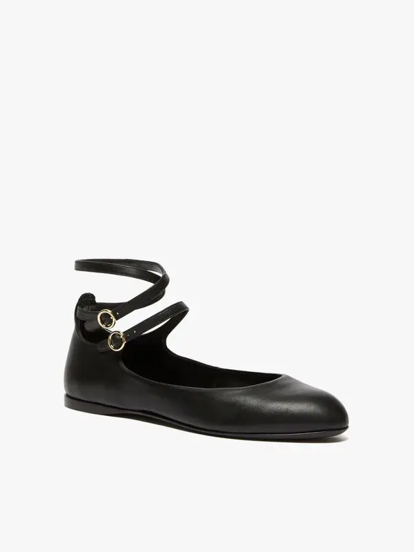 Max Mara Nappa Leather Ballet Flats
