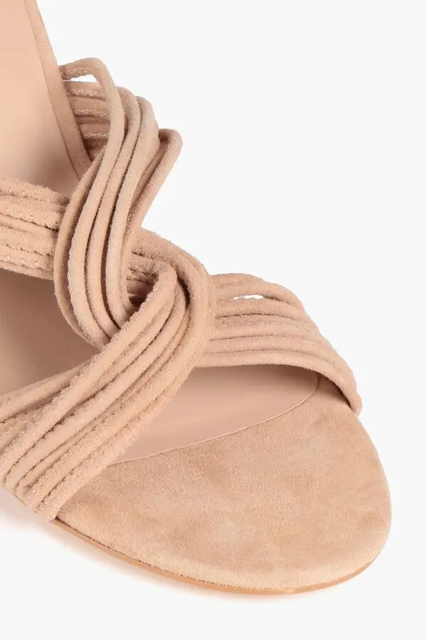 STUART WEITZMAN Twist Block 75 Suede Mules