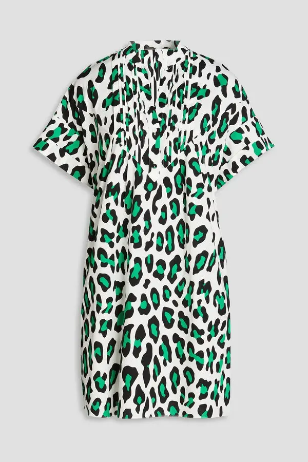 knee length dresses for ladies DELPHI LEOPARD PRINT BURNOUT MINI DRESS – AKIRA main image 0