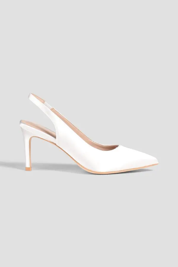 STUART WEITZMAN Dancer 75 Satin Slingback Pumps