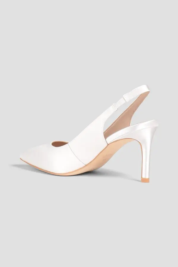STUART WEITZMAN Dancer 75 Satin Slingback Pumps
