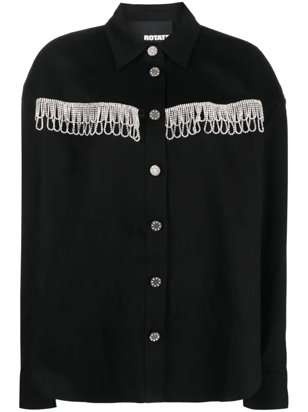 ROTATE BY BIRGER CHRISTENSEN Crystal-embellished Shirt