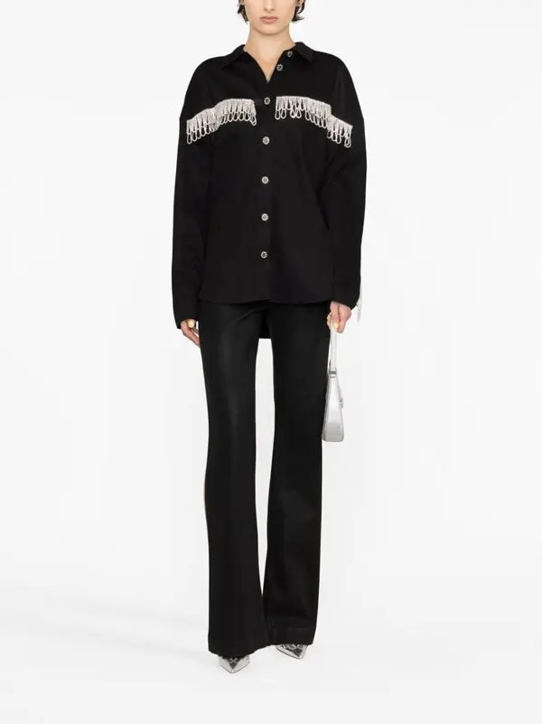 ROTATE BY BIRGER CHRISTENSEN Crystal-embellished Shirt