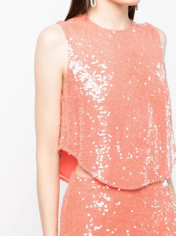 Lapointe Sequin-embellished Sleeveless Top
