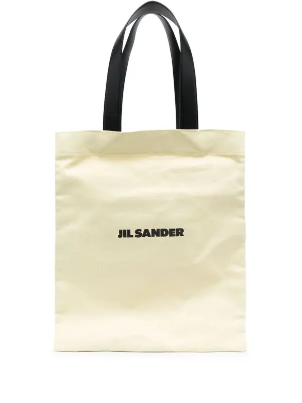 JIL SANDER Logo-print Shopper Tote Bag - Yellow